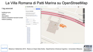 Mappatura della Villa Romana di Patti Marina in OSM | PDF