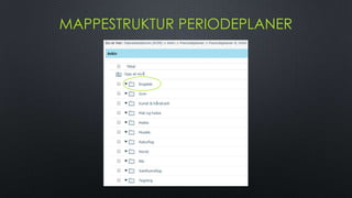Mappestruktur periodeplaner | PPTX