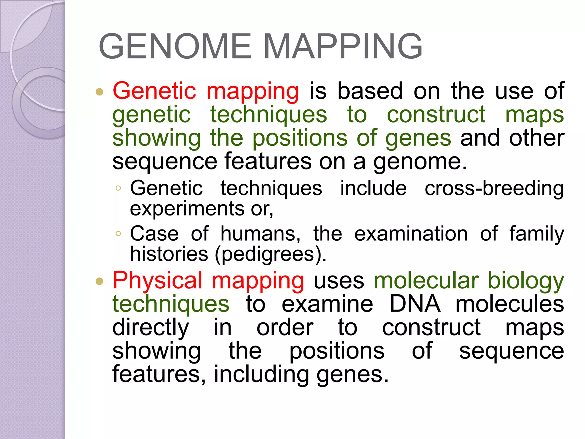 Genome Mapping | PPTX