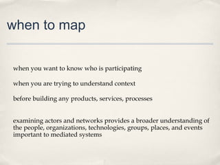 Mapping Experiences with Actor Network Theory | PPT