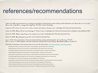 Mapping Experiences with Actor Network Theory | PPT