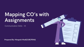 21BCP046_Mapping CO’s with Assignments.pptx