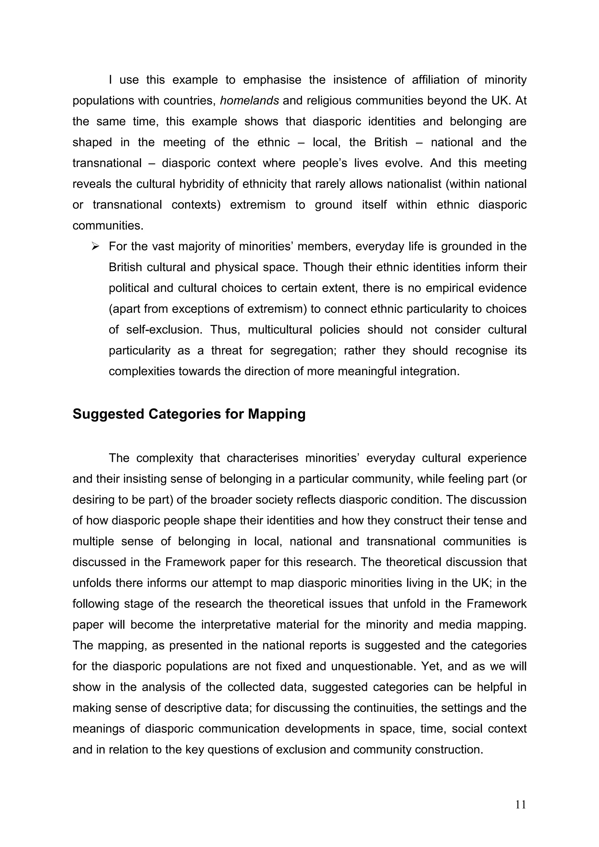 Mapping minorities and their Media: The National Context – The UK | PDF
