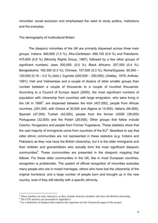 Mapping minorities and their Media: The National Context – The UK | PDF