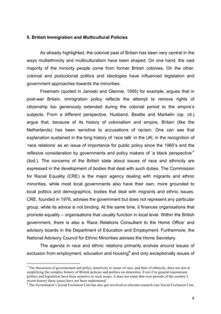 Mapping minorities and their Media: The National Context – The UK | PDF