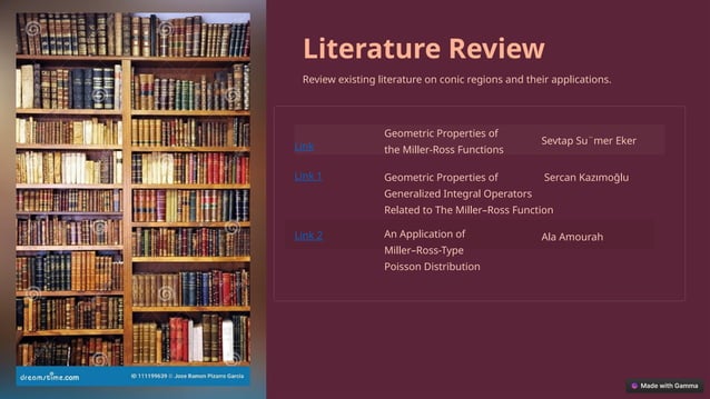 Mapping Properties For Conic Regions Associated With Miller Ross Function Pptx