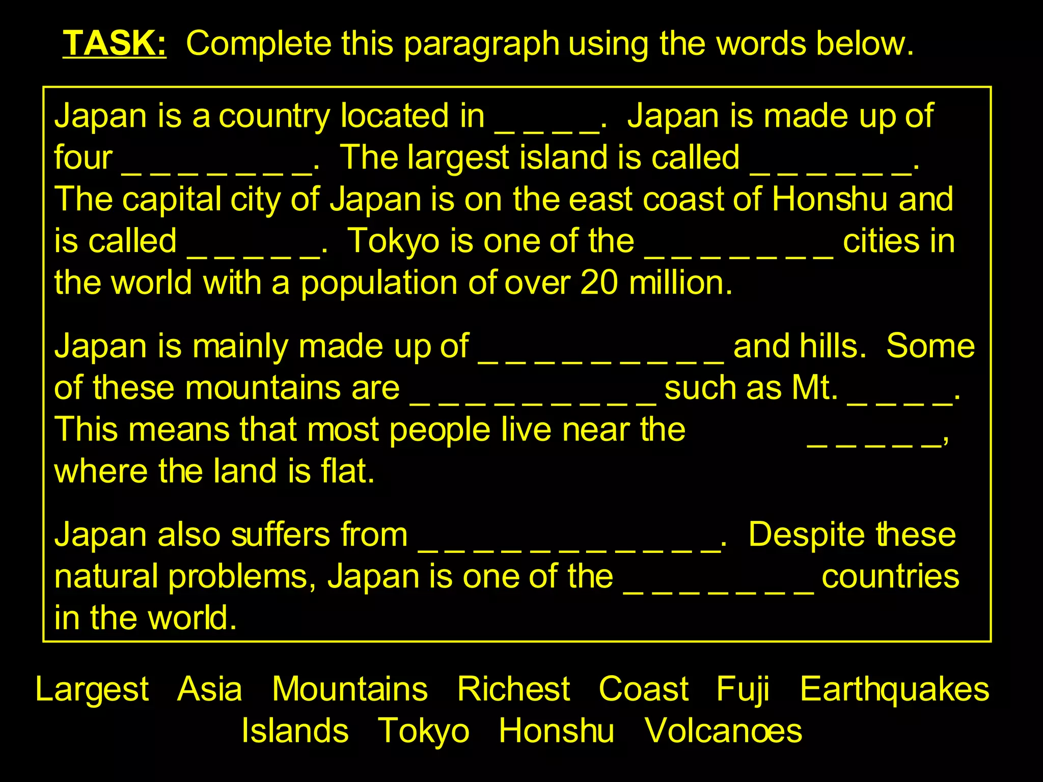 Mapping the geography of Japan | PPT