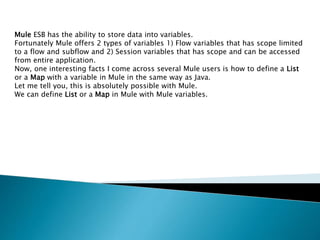 Mapping and listing with mule | PPT
