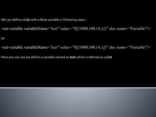 Mapping and listing with mule | PPT