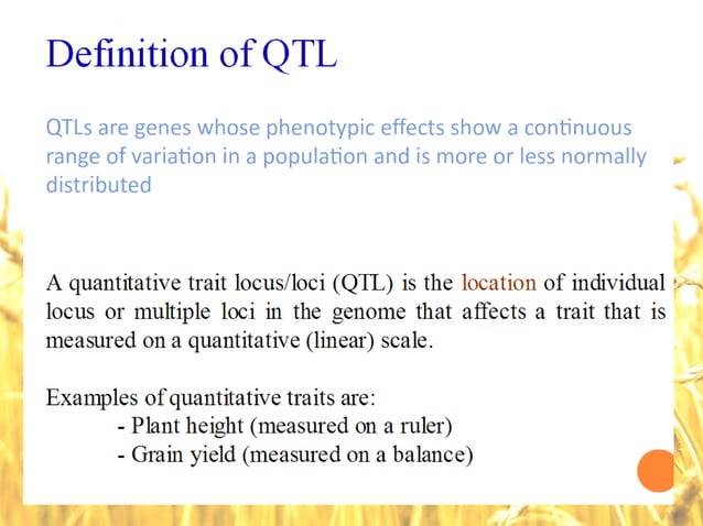 Mapping and QTL | PDF | Genetics | Science