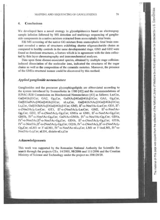 Mapping and sequencing of gangliosides from anencephaly by electrospray ...