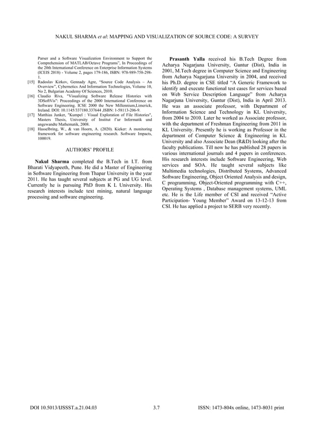 Mapping And Visualization Of Source Code A Survey Pdf