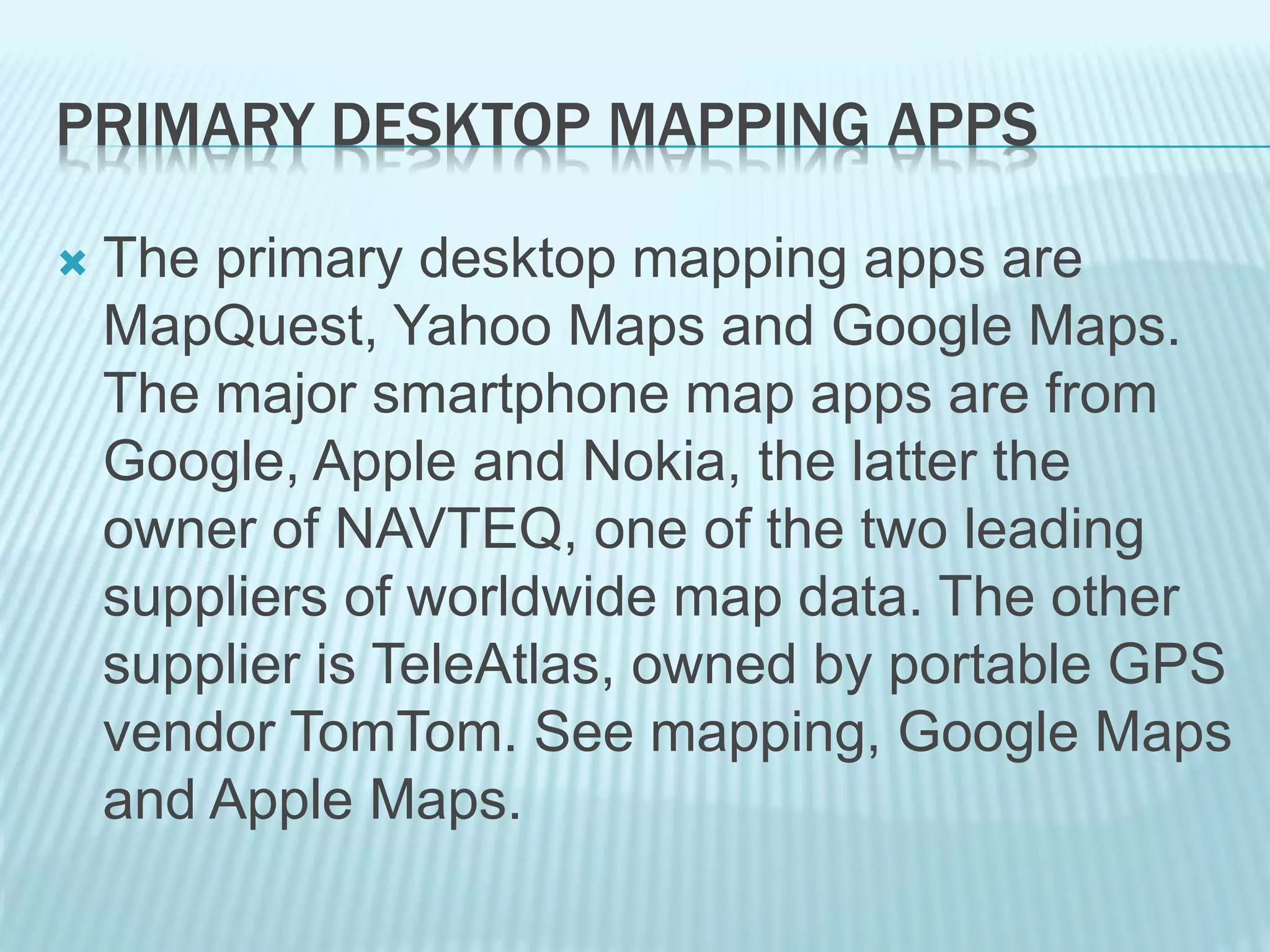 Mapping application | PPTX