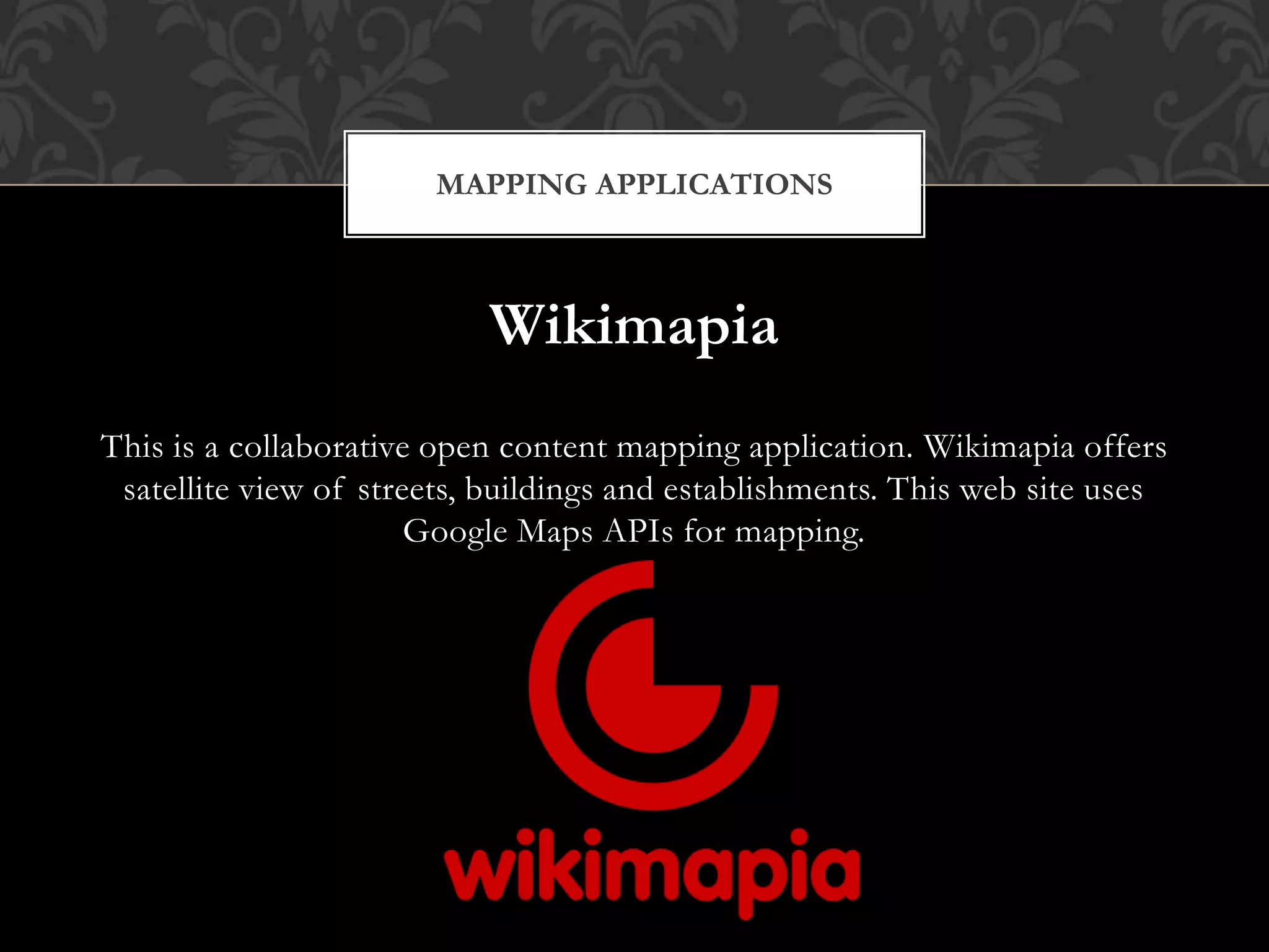 Mapping applications | PPTX