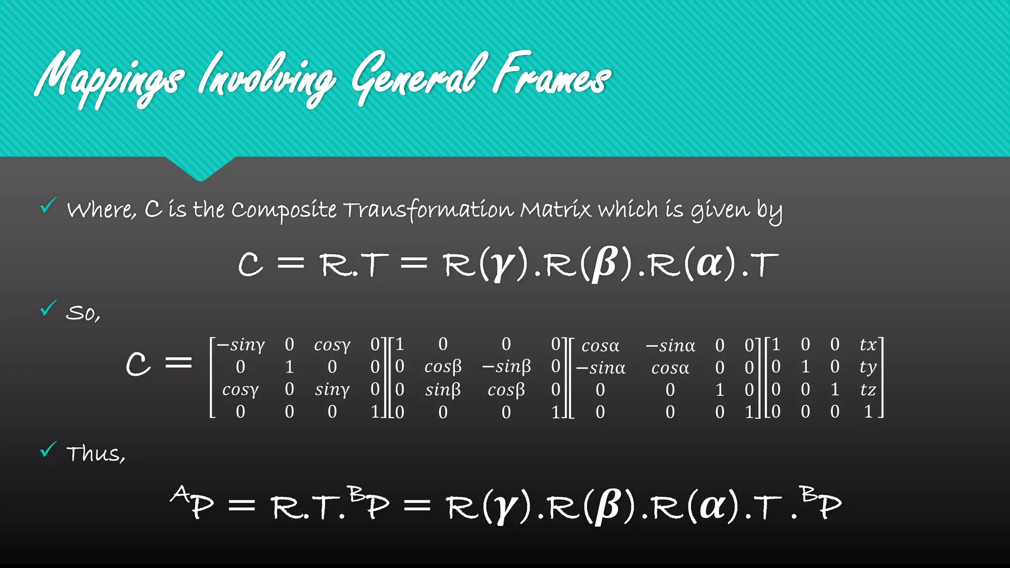Mapping Between Frames in Space | PDF