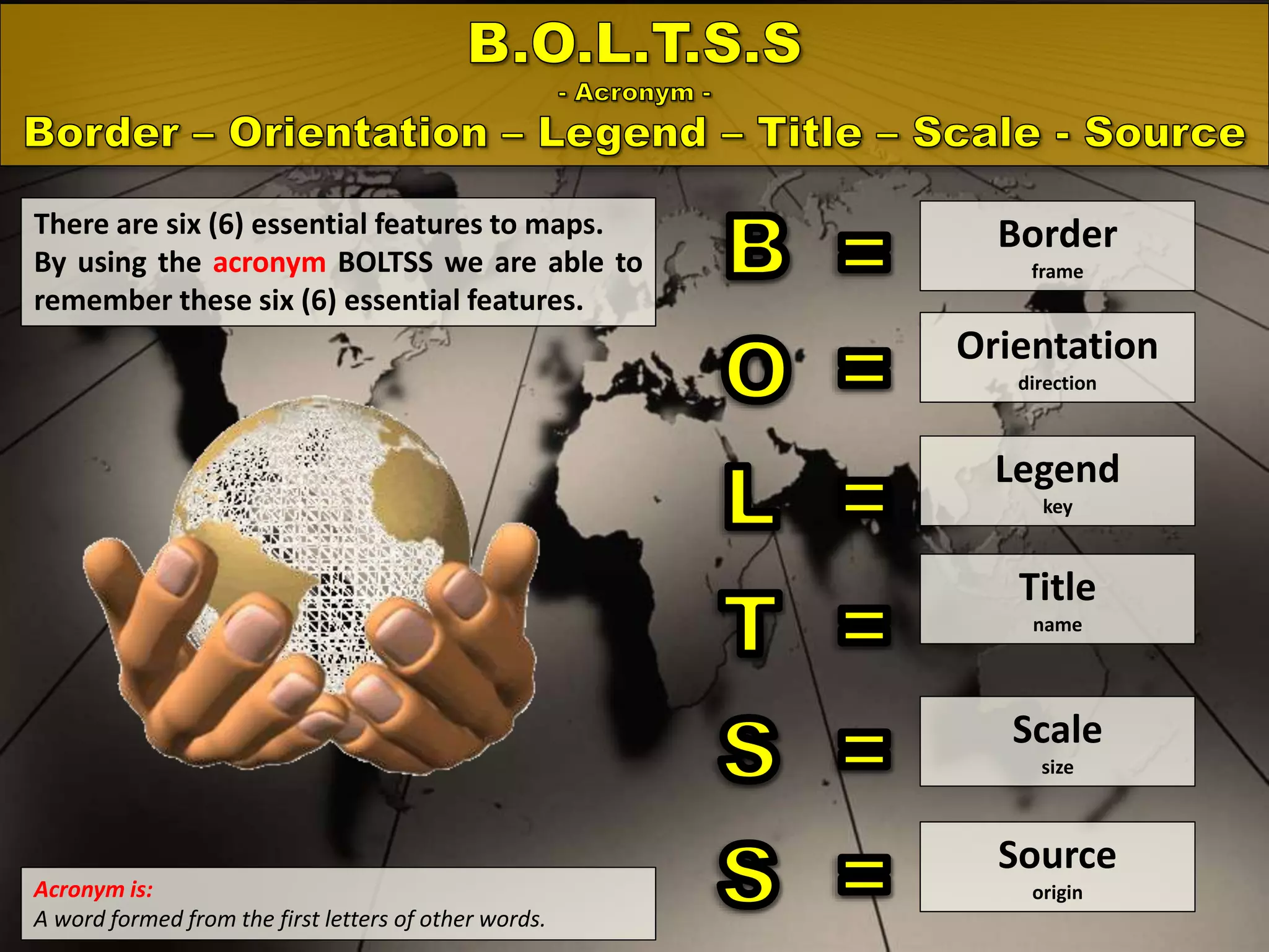 BOLTSS - Mapping Geography | PPSX