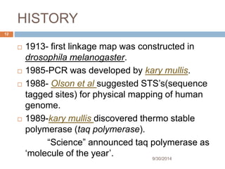 genome Mapping by pcr | PPTX | Chemistry | Science
