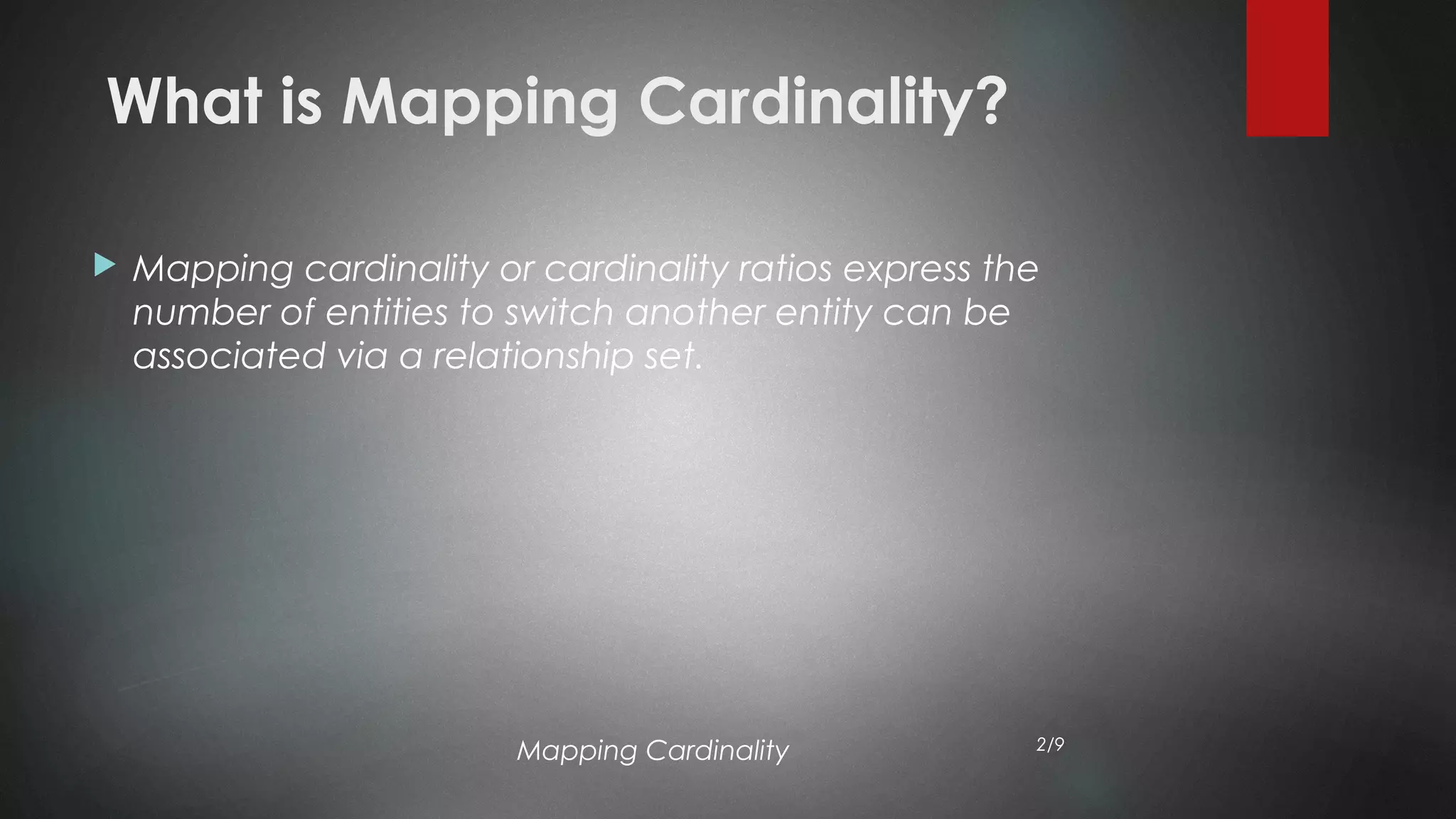 Mapping cardinalities | PPT