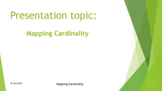 Mapping cardinality | PPT