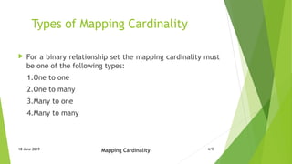 Mapping cardinality | PPT