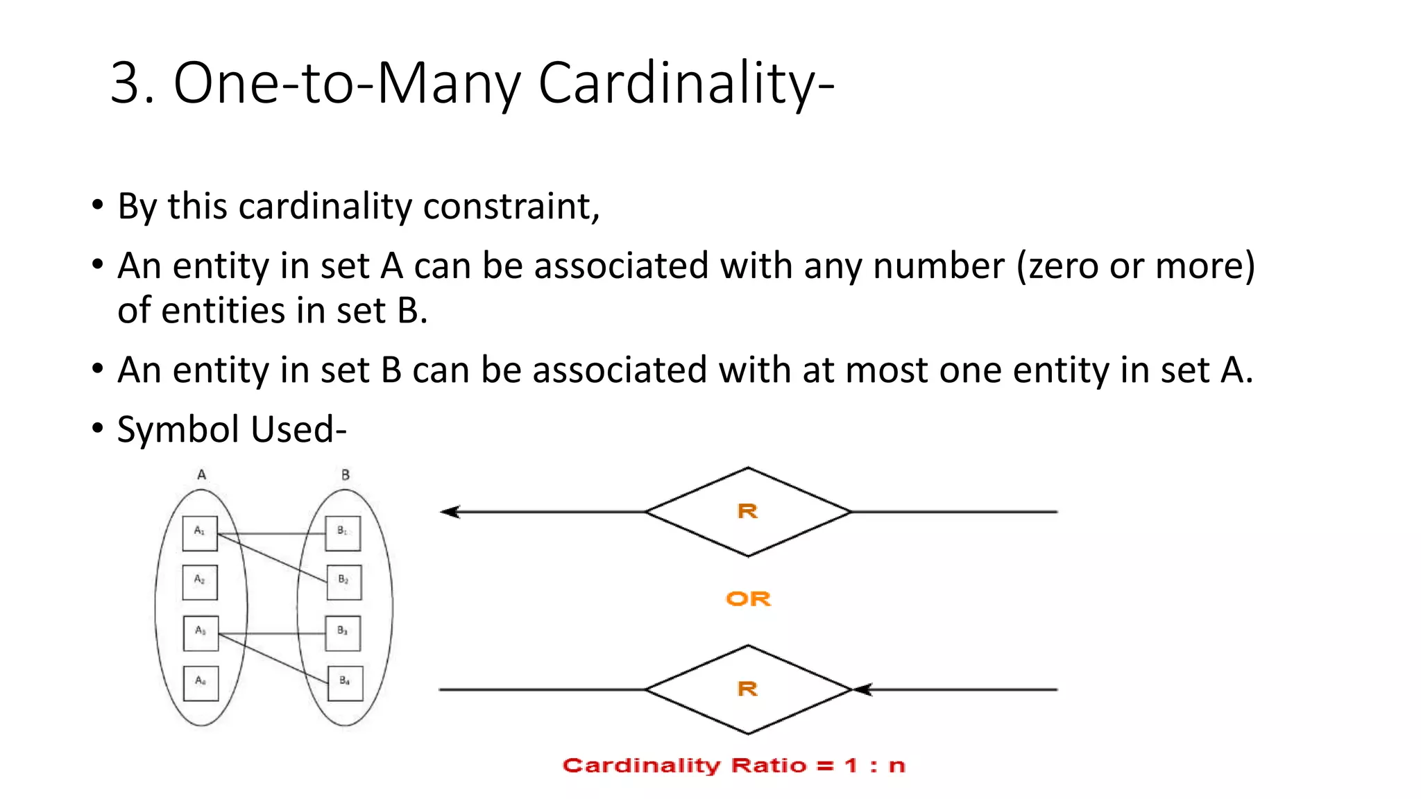 Mapping cardinality (cardinality constraint) in ER MODEL | PPTX