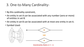 Mapping cardinality (cardinality constraint) in ER MODEL | PPTX