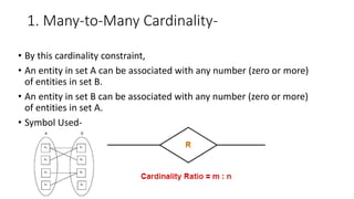 Mapping cardinality (cardinality constraint) in ER MODEL | PPTX