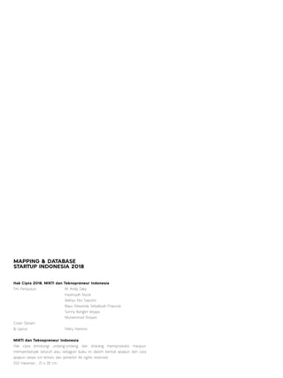 Mapping dan database startup indonesia 2018 | PDF