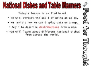 Mapping National Dishes | PPT
