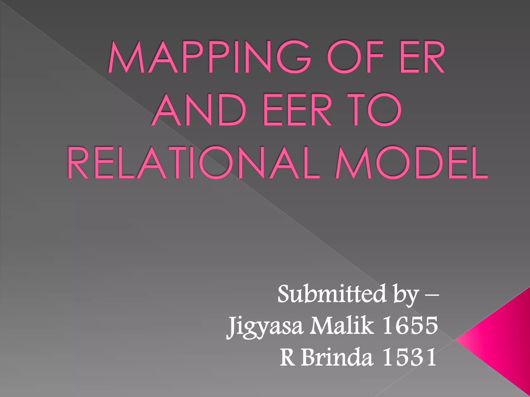 Mapping ER and EER Model | PDF