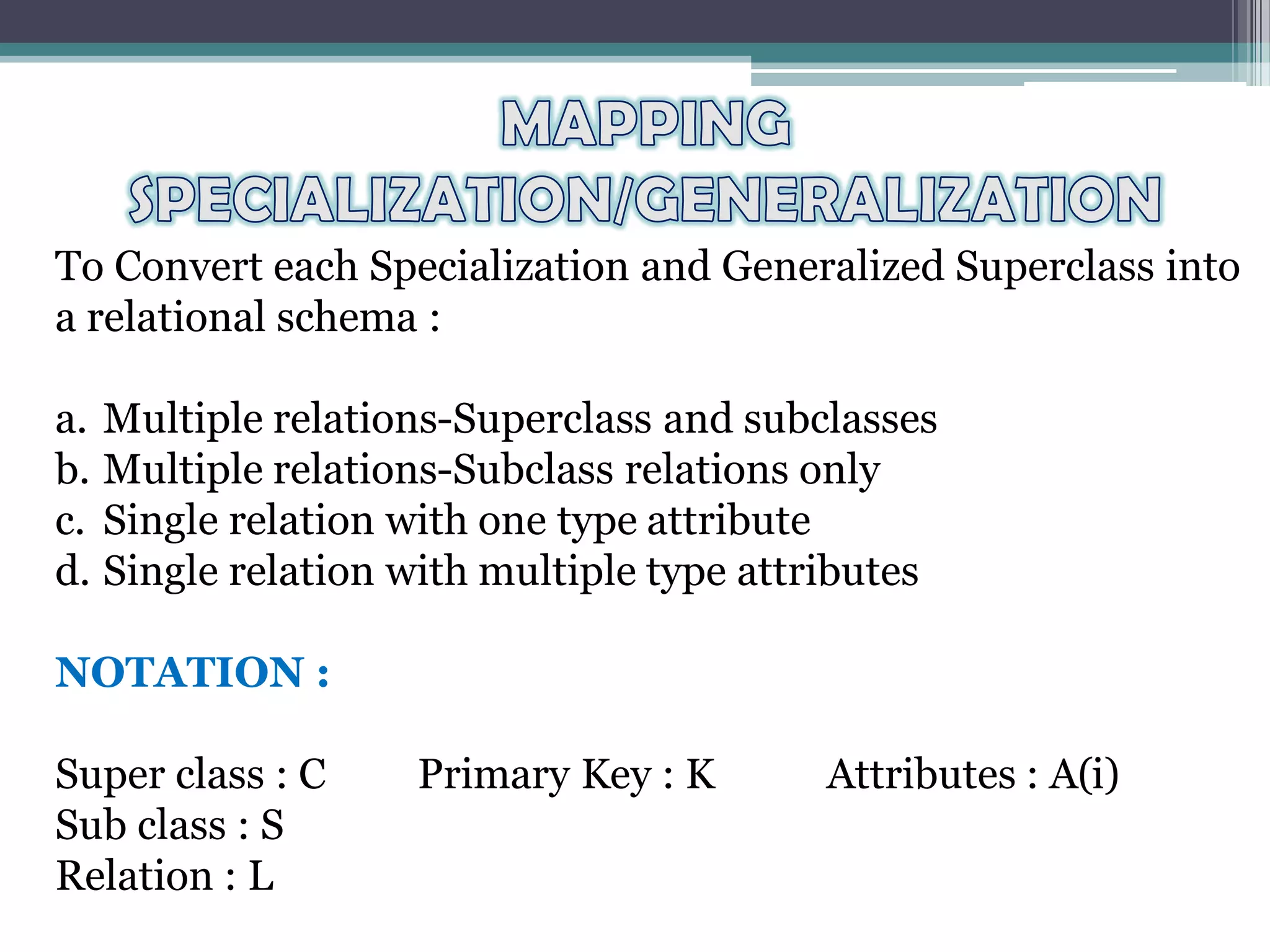 Mapping ER and EER Model | PDF