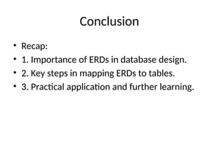 Mapping_ERD_to_Database_Tables. er model | PPT