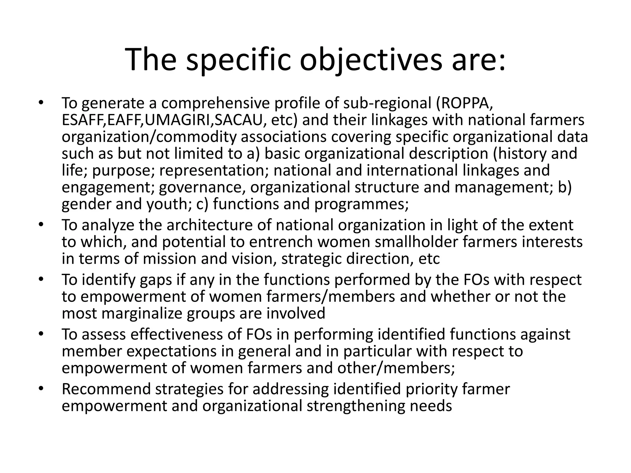 Mapping farmers organization | PPTX