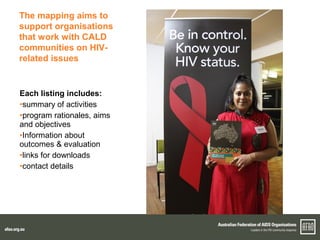 HIV and CALD communities: A directory of health promotion programs and ...
