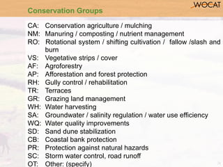 WOCAT Questionnaire for Mapping Land Degradation and Sustainable Land ...