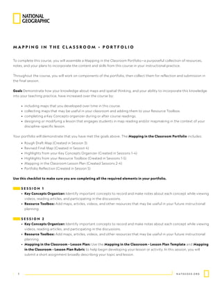 Mapping in the classroom portfolio assignment | PDF