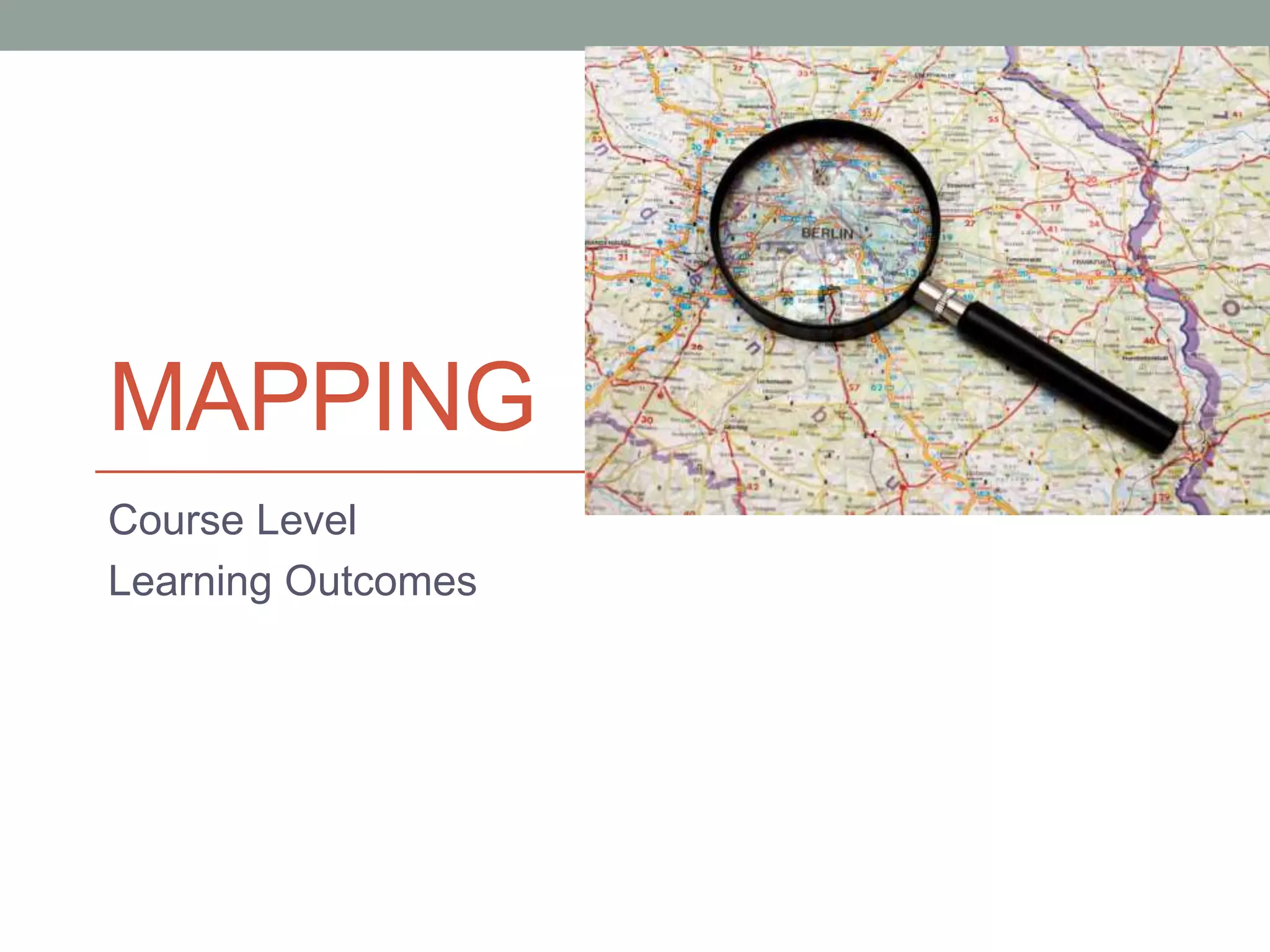 Mapping learning outcomes | PPT