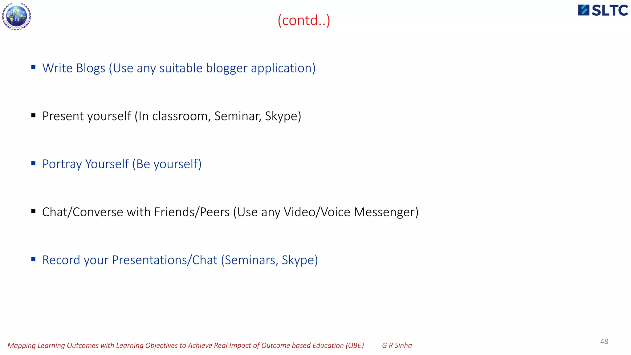 Mapping learning outcomes with learning objectives to achieve real impact of OBE | PDF