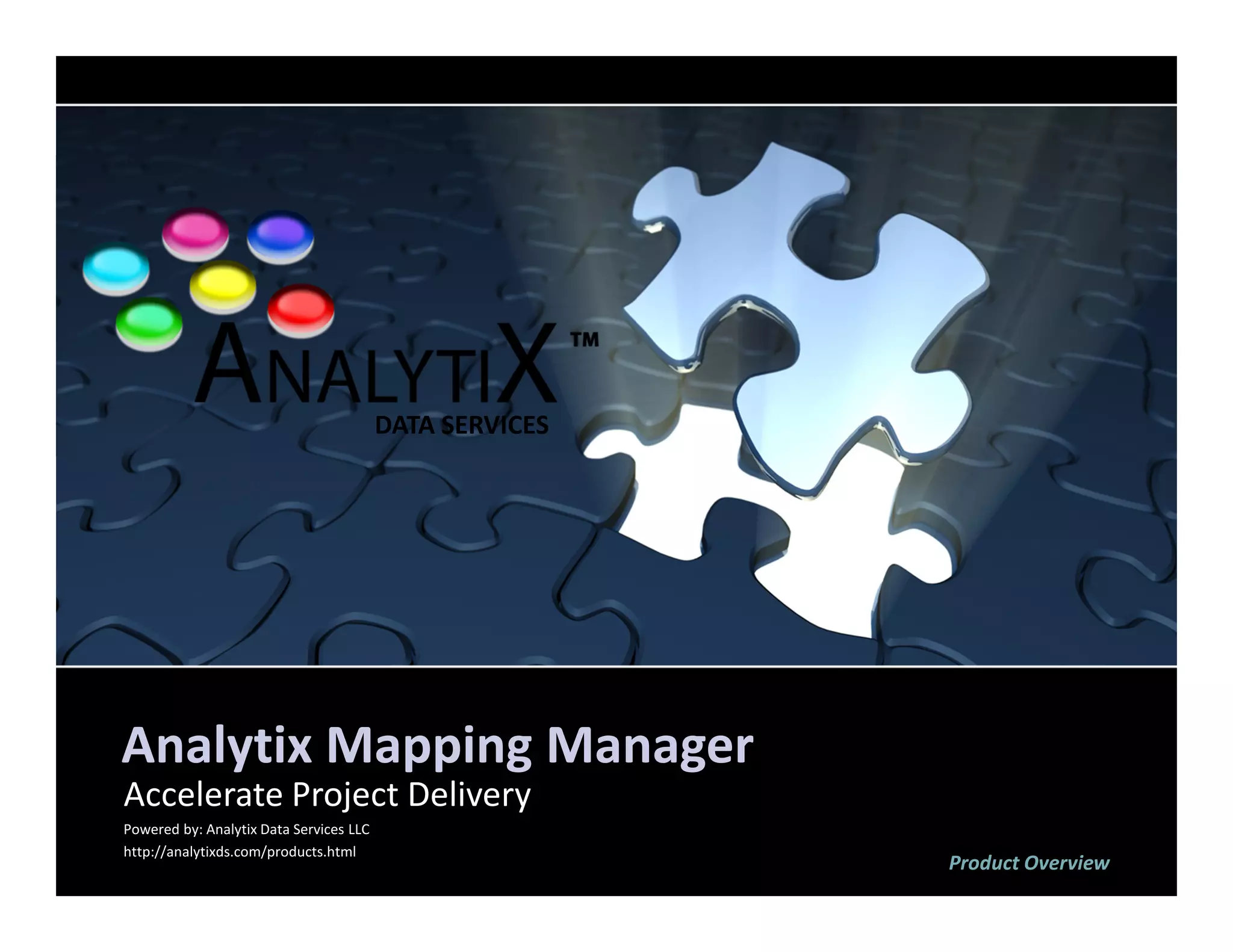 Mapping Manager Product Overview | PDF