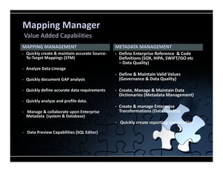 Mapping Manager Product Overview | PDF