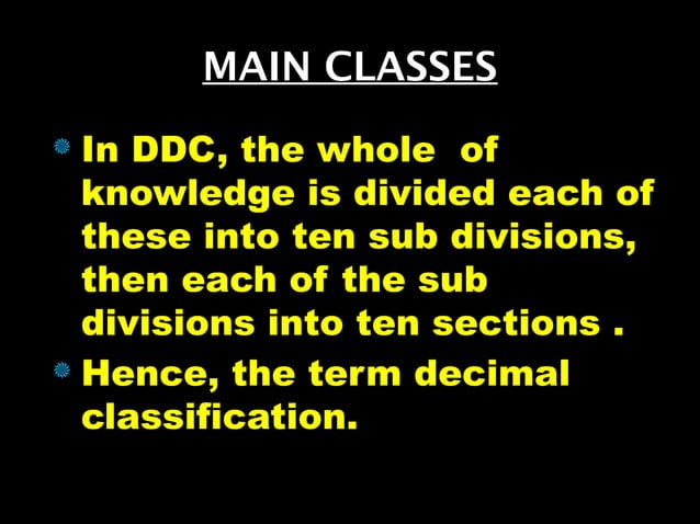 Mapping of Knowledge in Dewey Decimal PP | PPT