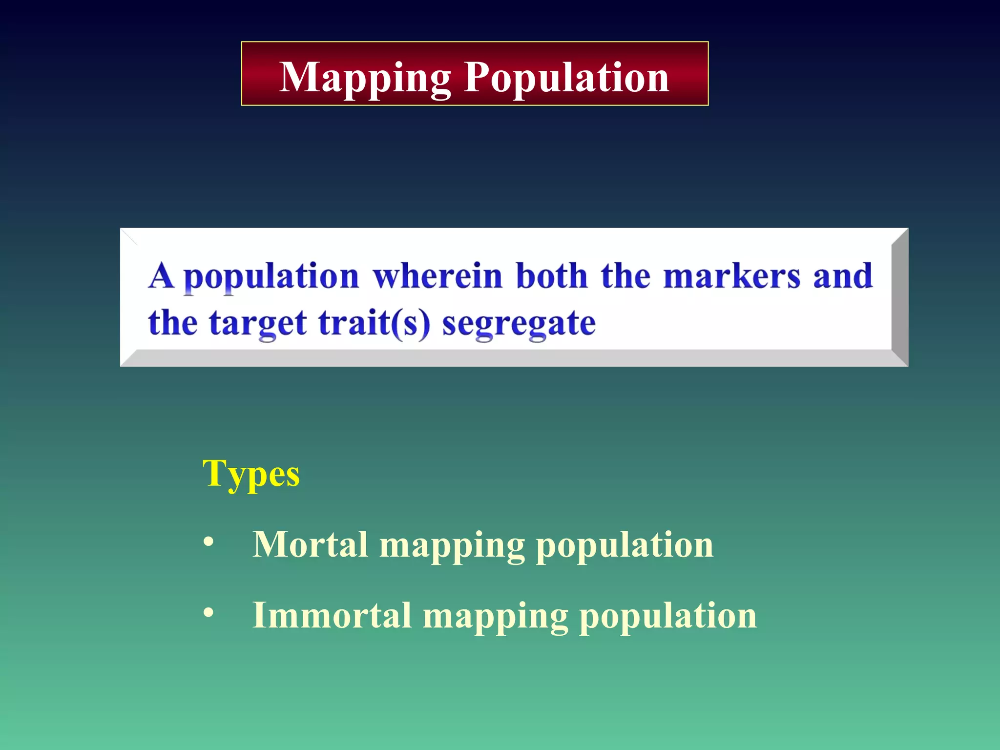 Development of mapping population for linkage analysis in ornamental ...