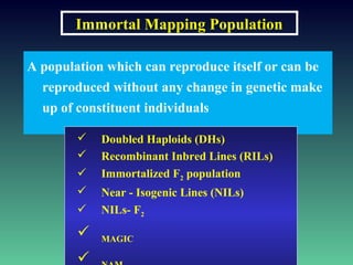 Development of mapping population for linkage analysis in ornamental ...