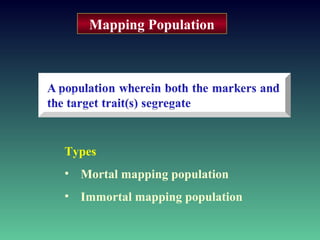 Development of mapping population for linkage analysis in ornamental ...
