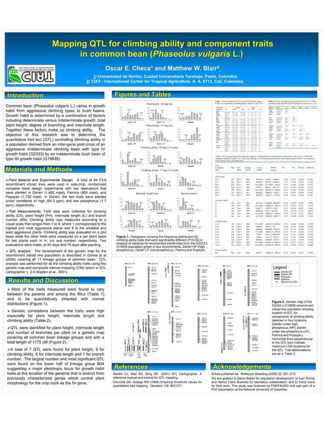 Poster9 Mapping Qtl For Climbing Ability And Component Traits In