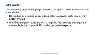 Mapping Taxonomies, Thesauri, and Ontologies | PPT