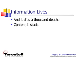 Mapping the content ecosystem | PPT | Technology & Computing