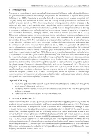 Mapping the Landscape of Hospitality and Tourism A Bibliometric Study ...