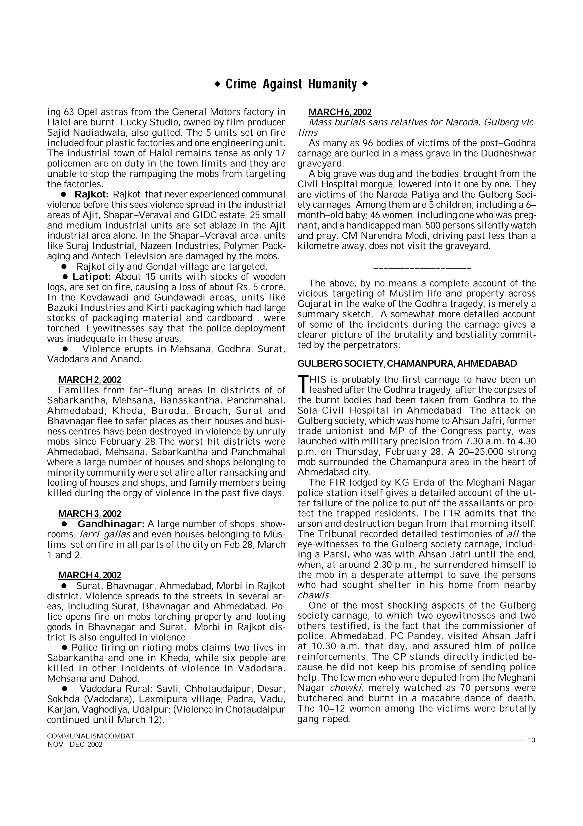 Mapping the violence, Gujarat 2002 | PDF