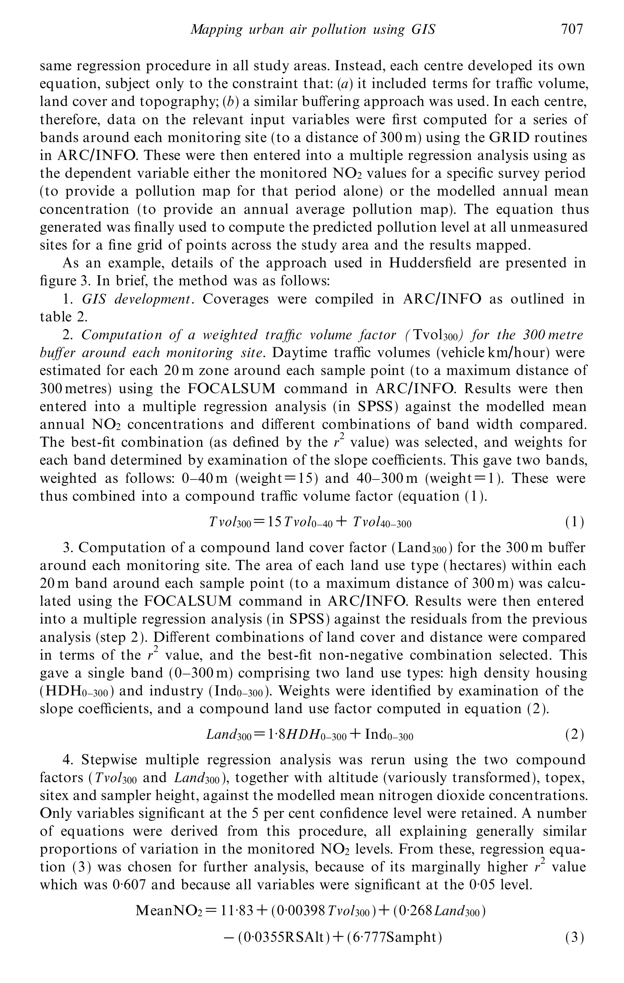 Mapping urban air pollution using gis a regression based approach | PDF